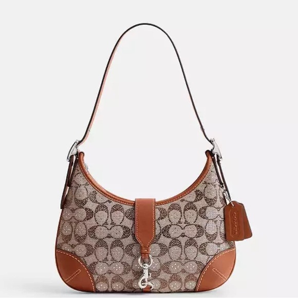 Coach | Bags | Coach Hamptons Hobo Bag In Crystal Signature Jacquard ...